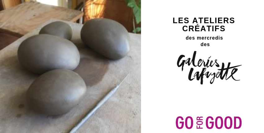 Atelier Galeries Lafayette : création d'un galet en argile // Enfant ...